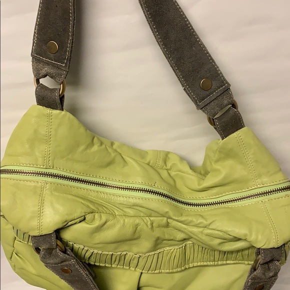 latico | Bags | Latico Boho Green Leather Purse Nwot Suede Hand | Poshmark